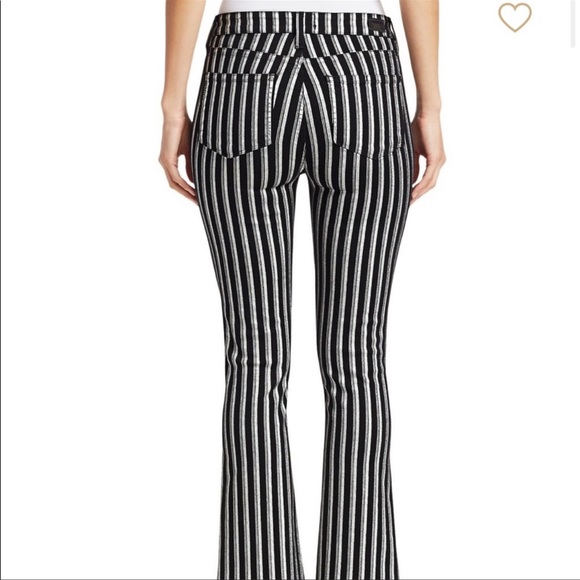 PAIGE | Jeans | Nwt Paige Black And Silver Striped Collette High Rise ...